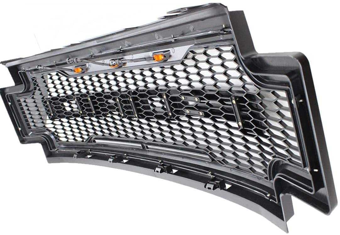 F250/F350 Super Duty Raptor style Grille, Matte Black Raptor Type Gril ...