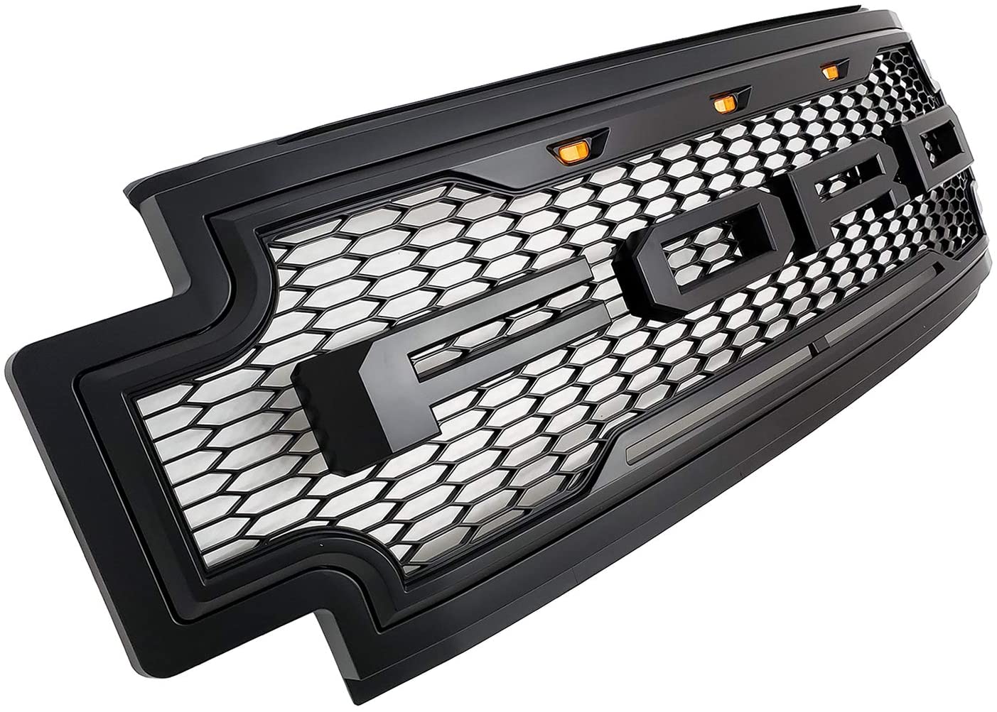 F250/F350 Super Duty Raptor style Grille, Matte Black Raptor Type Gril ...